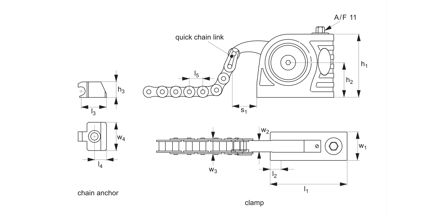 12750.W0900 - Chain Clamp Sets - 16kN | Wixroyd